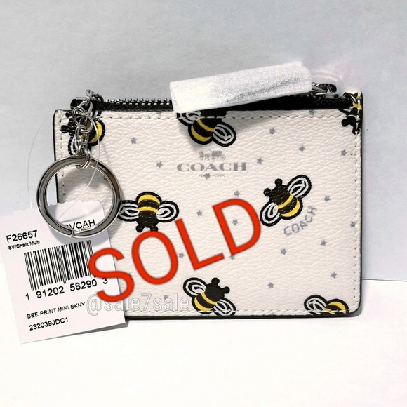 Coach | Bags | Last Coach Bee Id Keychain Coin Purse Wallet | Poshmark